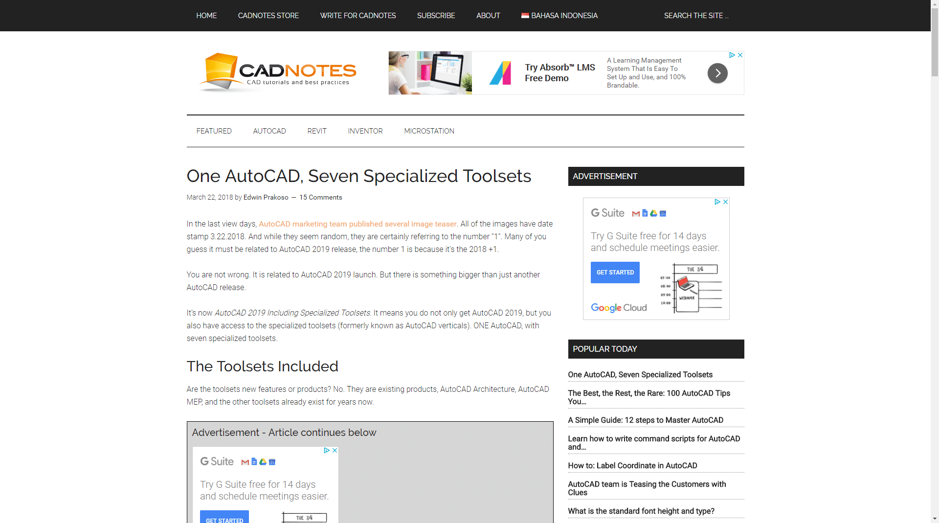 CAD Notes - The CAD Geek